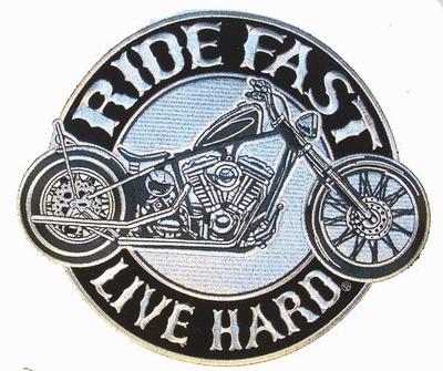 JUMBO RIDE FAST LIVE HARD PATCH JBP76 NEW jacket 9 IN patches BIKER EMBROIDERIED | eBay