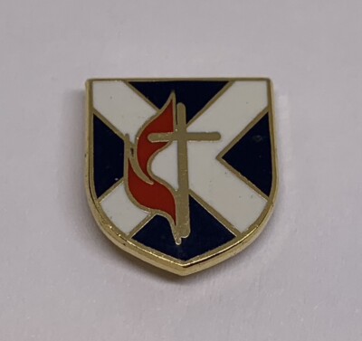 United Methodist Church Cross & Flame Shield Badge Lapel Pin (138) | eBay