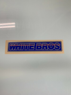 White Bros Chrome decal Sticker White Brothers BLG423 | eBay