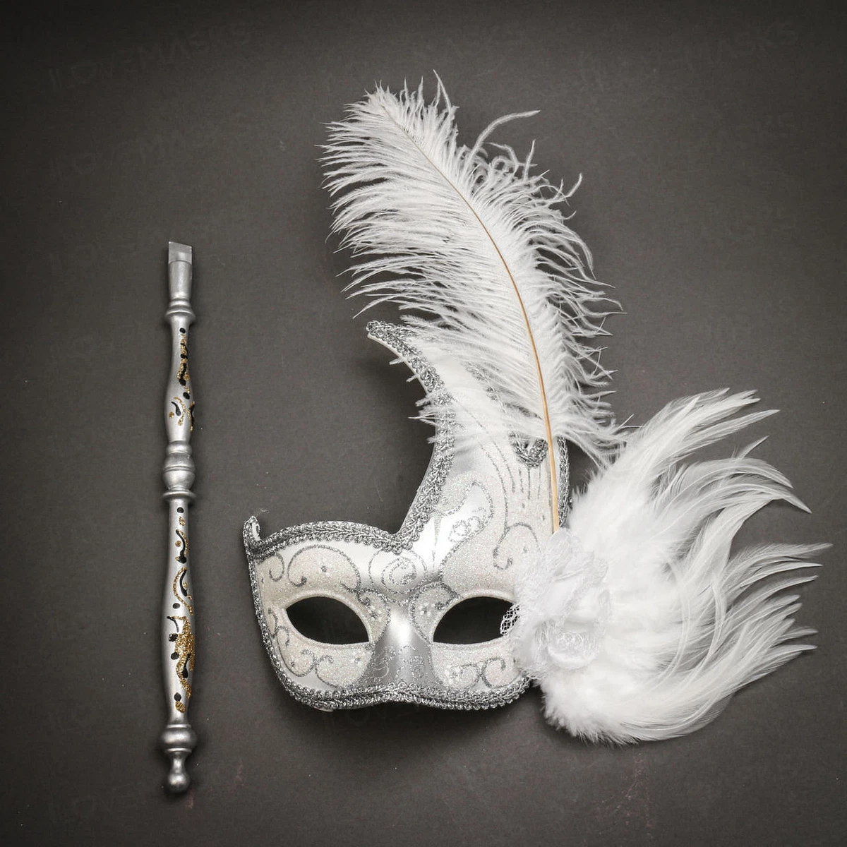 Female Masquerade Masks On A Stick