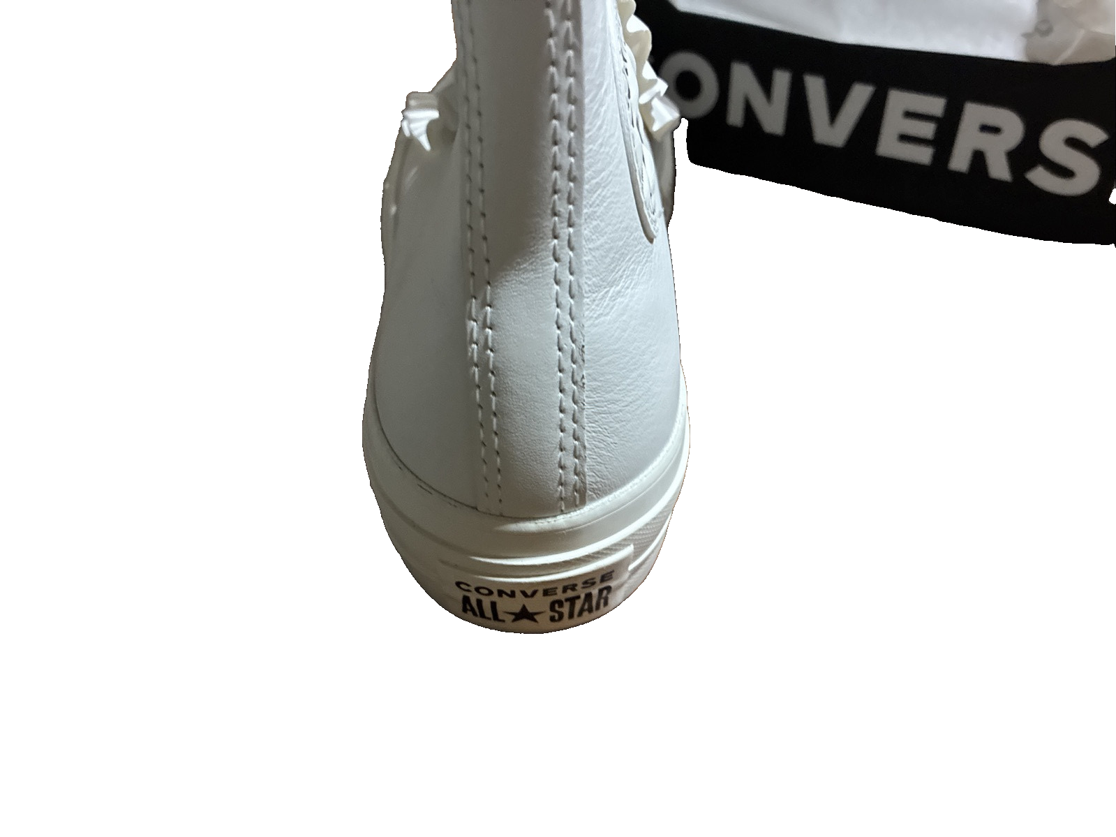 Converse CTAS Lift Hi Vintage White Leather Ruffle Lace High Top ...