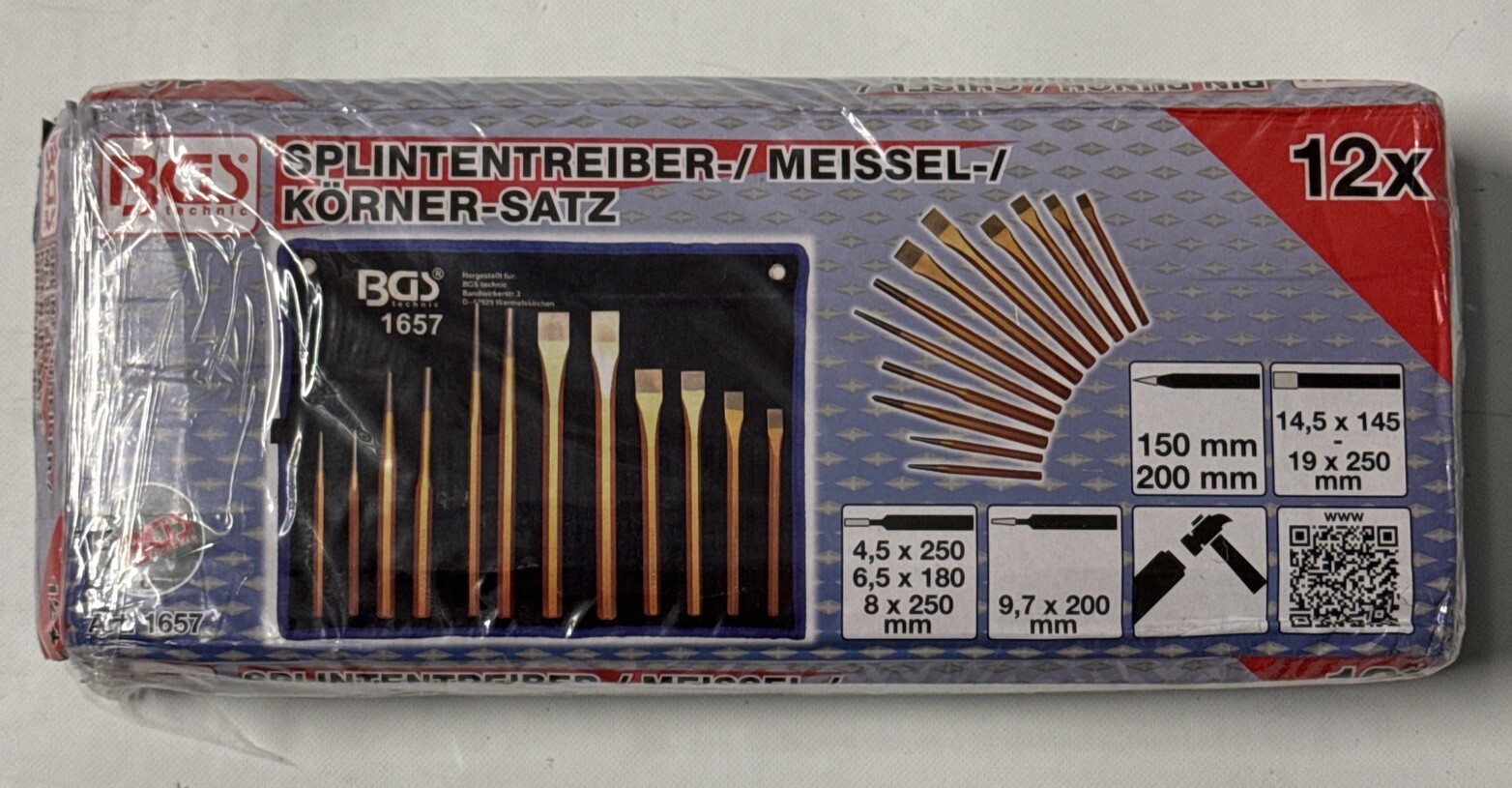 12 Piece Pin Driver Set, BGS Technic, Splintentreiber Meissel Korner ...