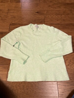 J. Crew Womens Mint Green Extra-Soft Crewneck Sweater Size Medium | eBay