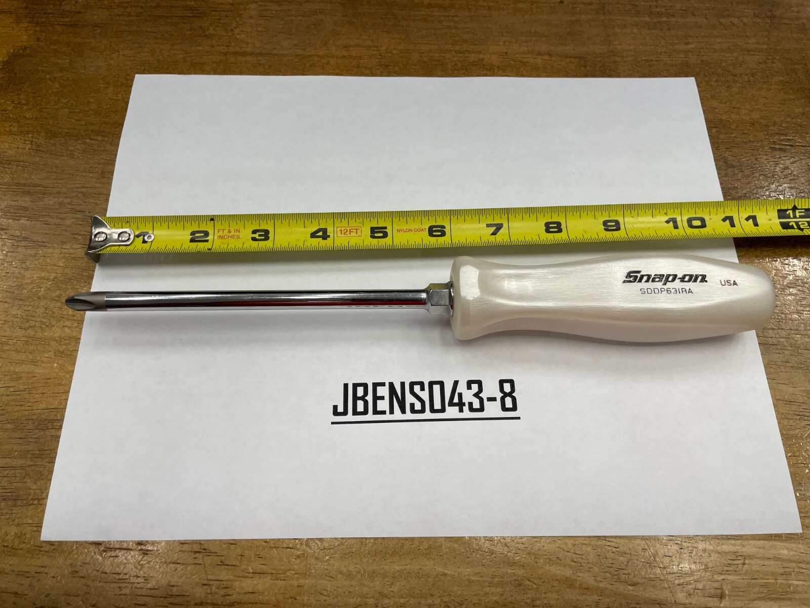 Snap-on Tools NEW PEARL WHITE #3 Phillips Hard Handle Screwdriver ...