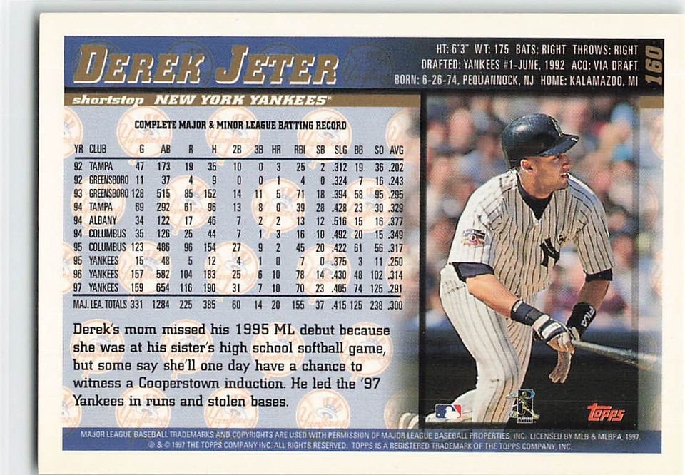 Derek Jeter Baseball Cards - RC's, Base Cards, Inserts, etc. - You Pick ...