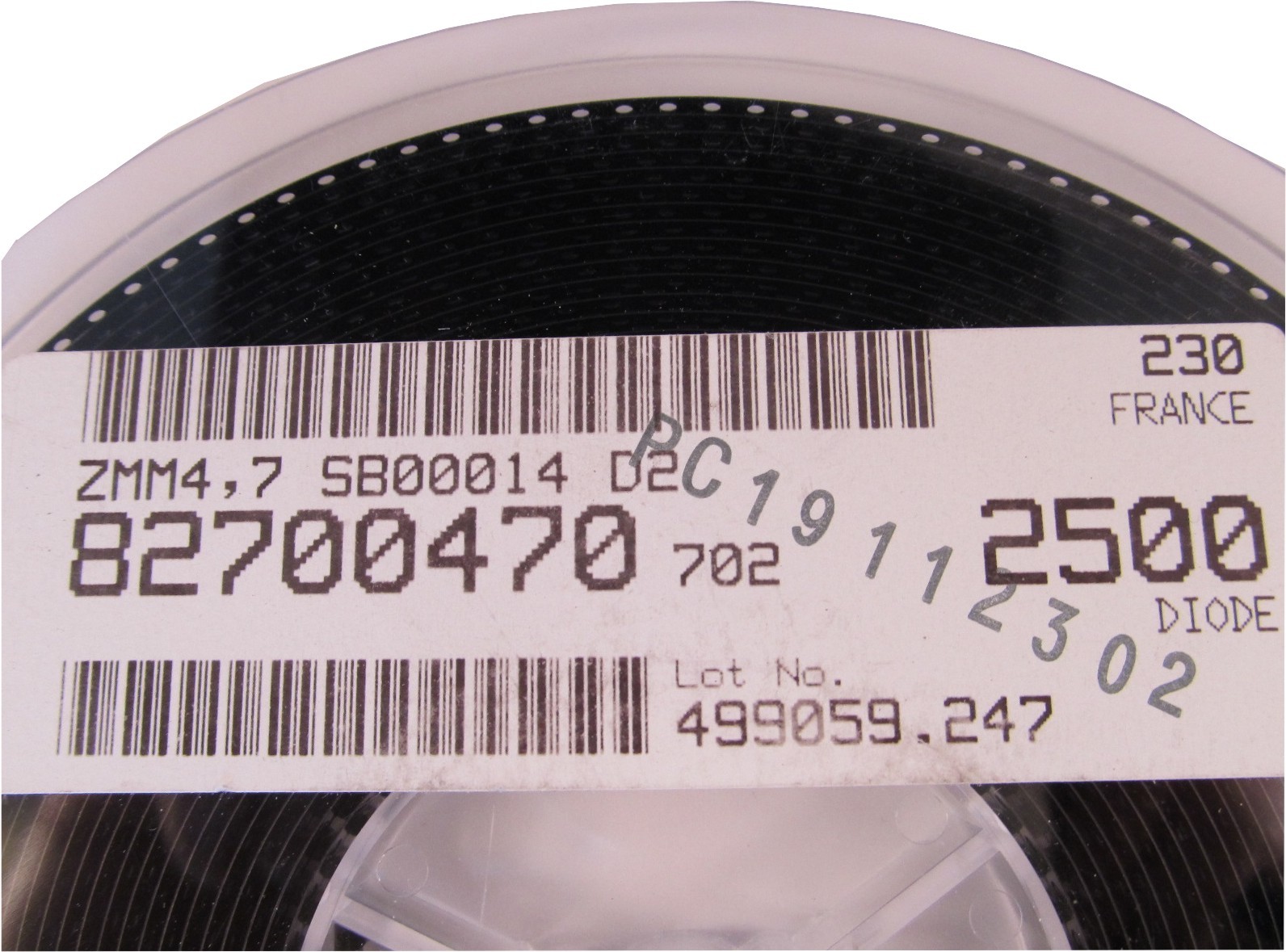 100 Stück - Zenerdiode 4,7V 500mW - SOD80 MiniMELF VISHAY ZMM4,7 Zener ...