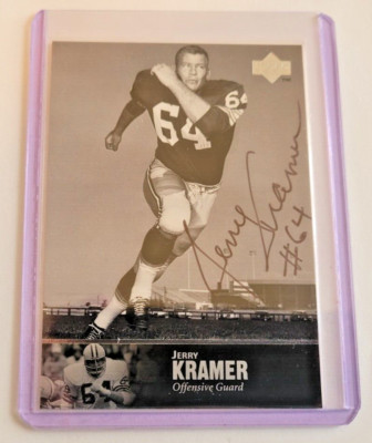 1997 Jerry Kramer Upper Deck Legends Autograph Card AL-127 Mint | eBay
