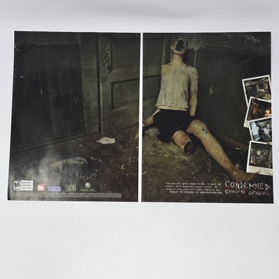 Condemned Criminal Origins Xbox 360 Sega Evidence Print Ad/Poster Promo ...