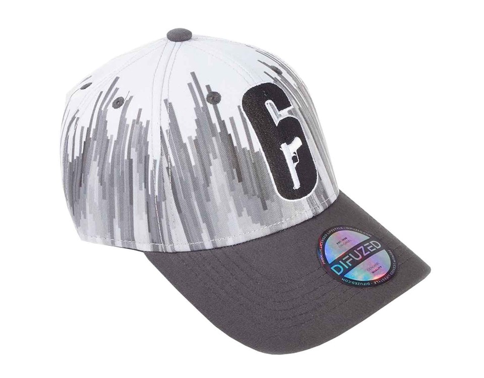 Rainbow 6 Baseball Cap 6-Siege Logo new Official Gamer Black Strapback ...