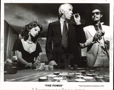 1979 Press Photo Sophia Loren, James Coburn and Co-Star in "Fire Power ...