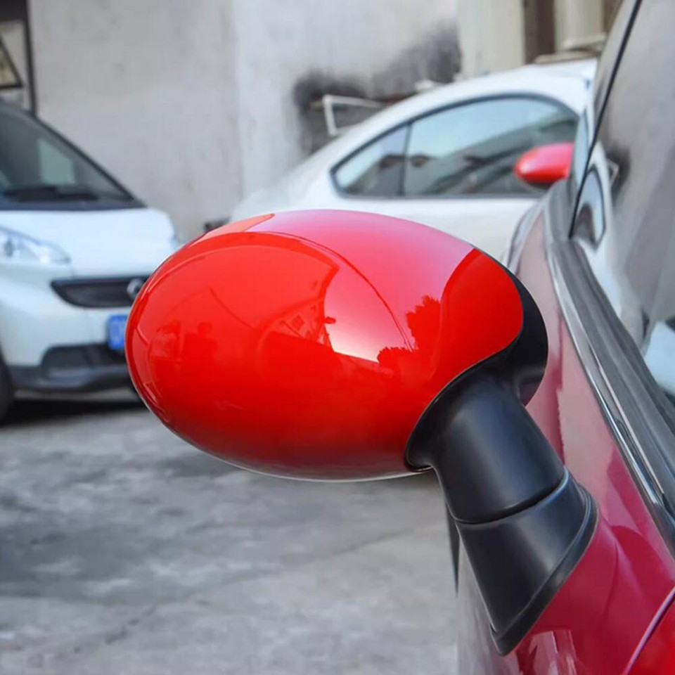 Red Side View Mirror Cover Caps For MINI Cooper R50 R52 R53 2002-2006 ...