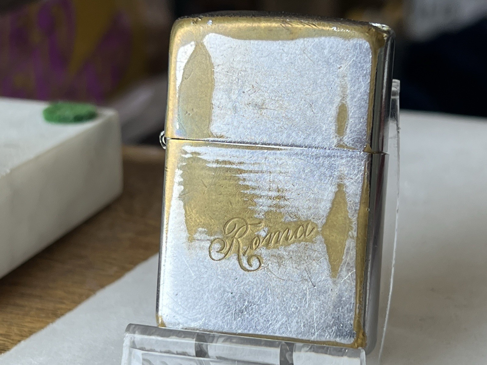 1948 1949 3 BARREL HINGE ZIPPO LIGHTER CASE ONLY ROMA 2032695 | eBay
