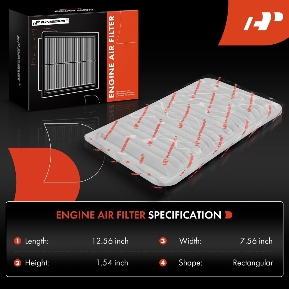 A-Premium Air Cleaner Filter Box w/Air Filter for Toyota Highlander ...
