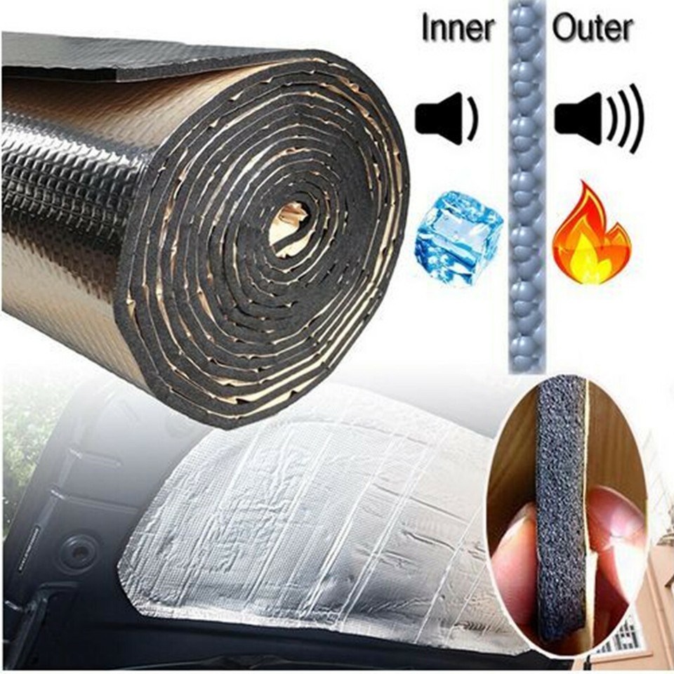 1MX1.4M Car Hood Engine Turbo Exhaust Muffler Heat Shield Cotton Mat ...