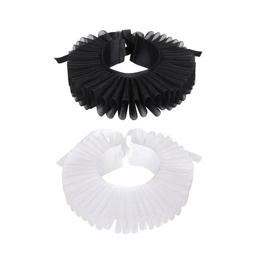 Neck Ruffle Collar Cosplay Neck Ruff Renaissance Elizabethan Period ...