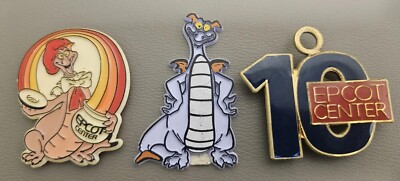 3 Vintage Walt Disney Productions Figment Epcot Center Magnet 1980's ...