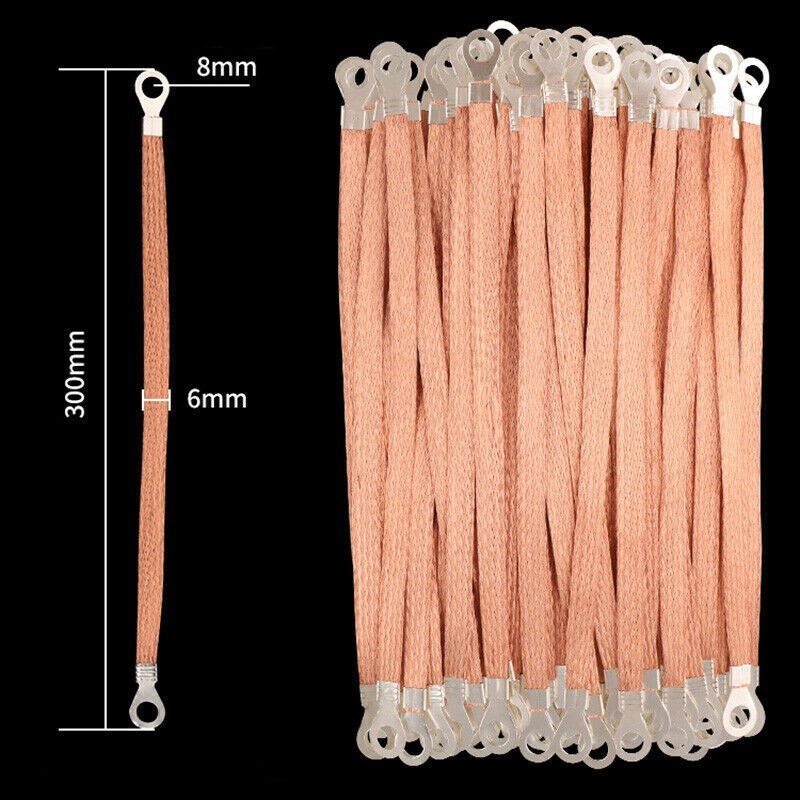Copper Clad Aluminium Flat Braid Earth Ground Lead Strap Cable Wire ...