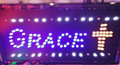 Grace/Cross Neon LED Sign, Church, Shop, business, home, window sign | eBay
