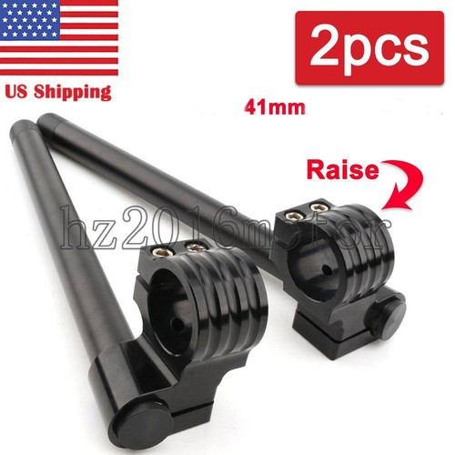 Motorcycle 41MM 7/8" Riser Clip-On Handlebars For Honda Super Hawk 1000 ...
