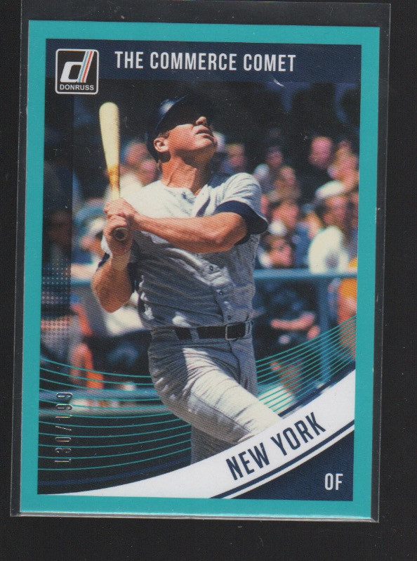 MICKEY MANTLE 2018 PANINI DONRUSS TEAL CARD #200 /199 | eBay