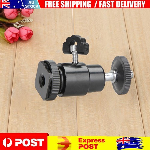 360° Rotate Hotshoe Bracket Ballhead Stand 1/4" Screw DSLR Camera | eBay