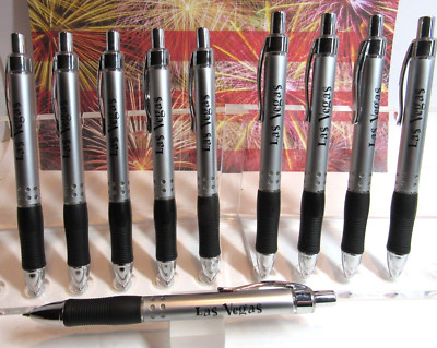 LOT of 10 promotional sample-Las Vegas-Click Top Ballpoint pens metal ...