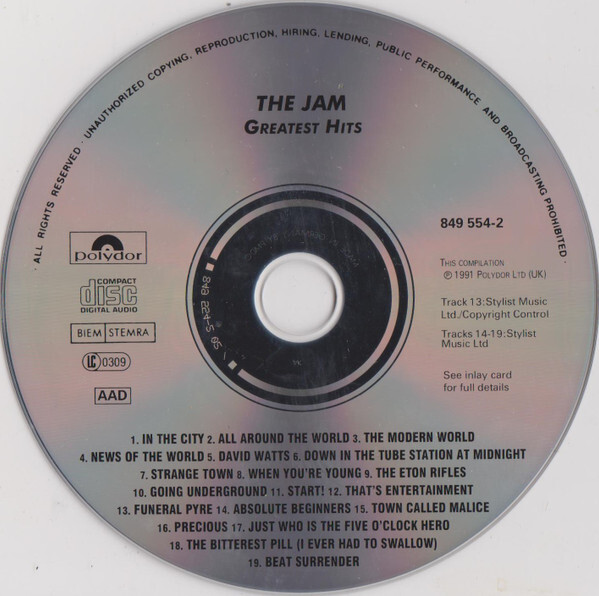 The Jam - Greatest Hits (CD, Comp, RE, RP) | eBay.de