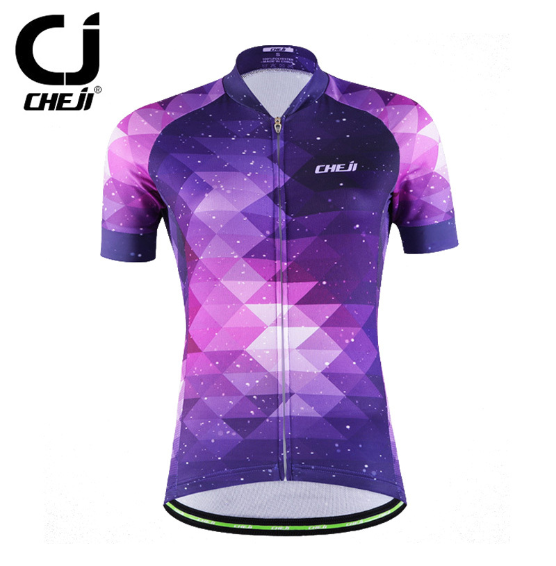 CHEJI Women's Cycling Jersey & Shorts Kit Bicycle Clothing Set Purple ...