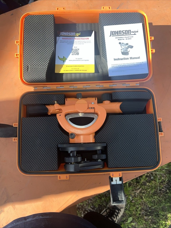 Johnson Level & Tool 40-6910 22X Builders Transit Level,Range 200 Ft | eBay