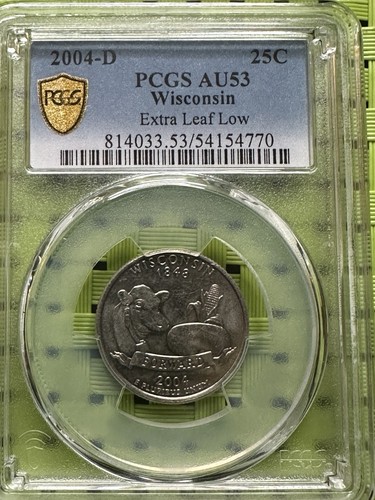 2004 D Wisconsin Low Leaf Error Quarter, Uncirculated, Type 25c Coin | eBay