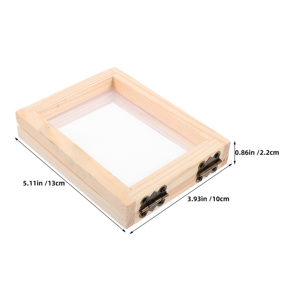 4PCS Wooden Papermaking Frame with Mesh Screen - DIY Paper Making ...
