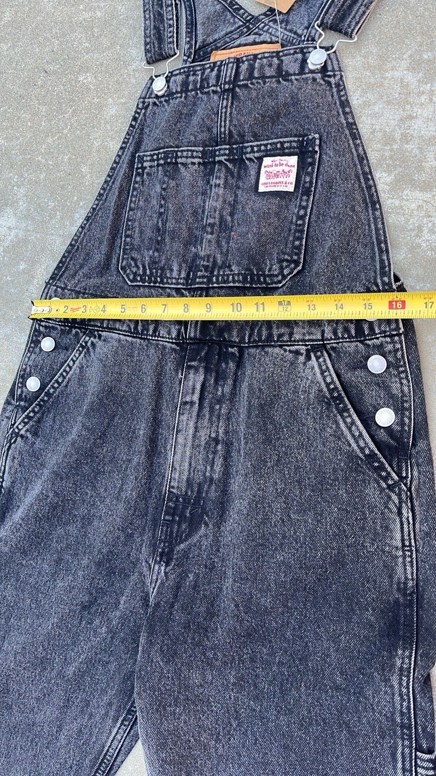 NWT Levi’s Workwear Red Tab Men’s Overalls in Darkly Wash - Black - Men ...