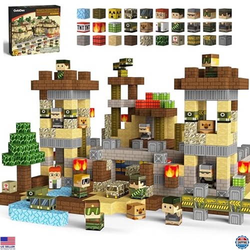 100PCS Magnetic Building Blocks Army Toys for Kids, STEM Educational ...