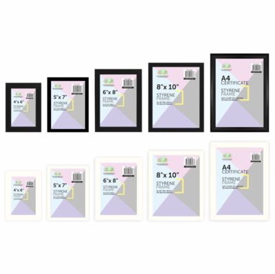 4x6 5x7 6x8 8x10 A4 White Black Photo Frame Wall Mount Picture Frame ...