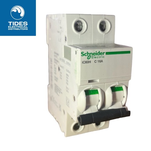 Schneider MCB 16 Amp Double Pole Breaker C16 Type C Acti9 iC60H ...
