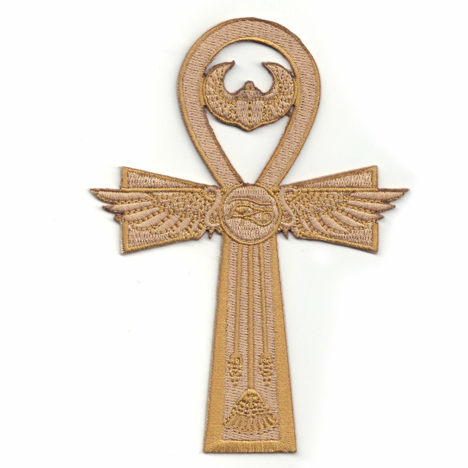 Ankh Egyptian Cross Sign Logo Embroidered Iron On Patch | eBay