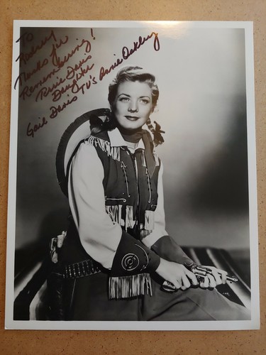 Terrie Davis Gail Davis TVs Annie Oakley signed autographed to Rodney 8 ...