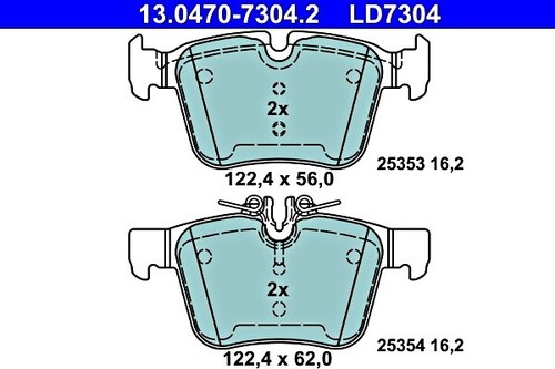 ATE Rear Axle Disc Ceramic Brake Pad Set For MERCEDES A205 C205 S205 ...