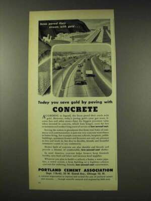 1948 Portland Cement Ad - Save Gold Paving With | eBay