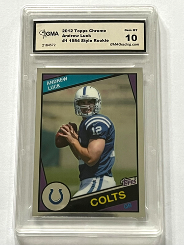 2012 Topps Chrome 1984 #1 Andrew Luck (RC) Rookie GMA 10 | eBay