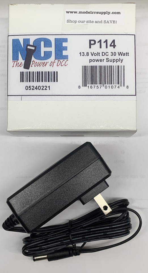 NCE 221 DCC P114 Power Supply 13.8V 30W for PowerCab & PCP Panel | $5 ...