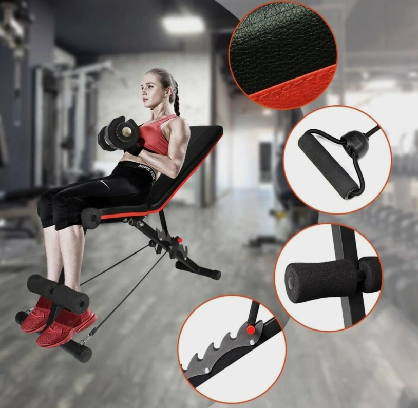 Ativafit Adjustable Weight Bench Full Body Workout Utility Multi ...