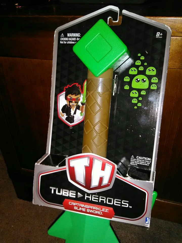 Tube Heroes Captain Sparklez Slime Play Sword Toy * Brand New! 24" long ...