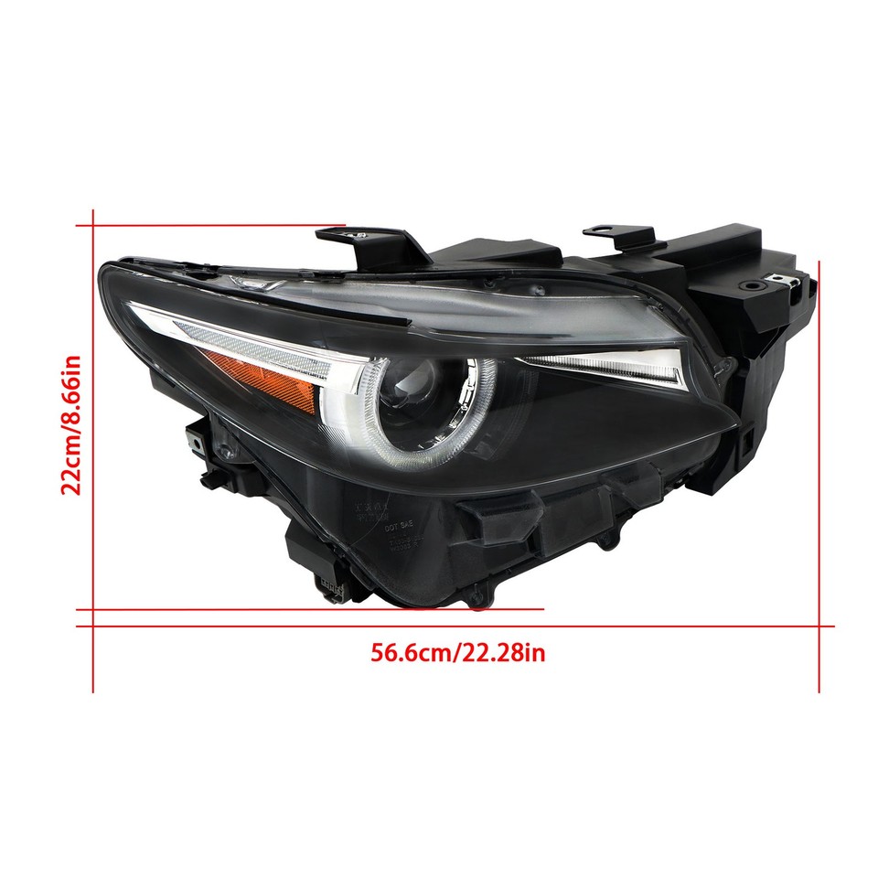 Fit For Mazda CX-9 2016-2023 Adaptive w/AFS Full LED Headlight Black ...