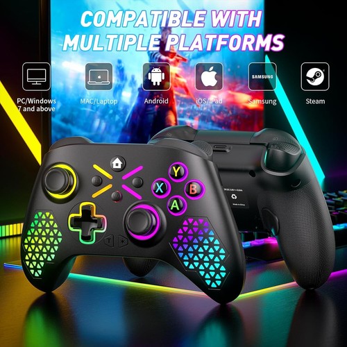 Wireless Gaming Controller for PC Windows, Dual-Vibration Joystick ...