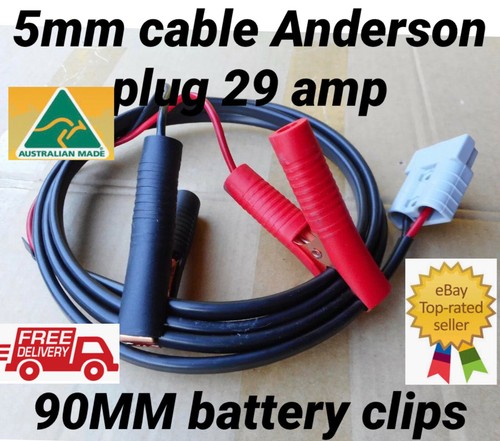 50 cm auto Cable 5mm 29amp Anderson style Plug Connector battery clips ...
