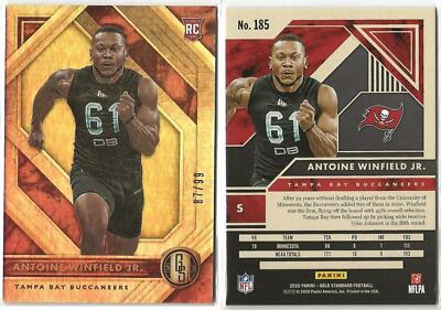 ANTOINE WINFIELD - Safety Buccaneers 2020 Panini Gold Standard #185 87/ ...