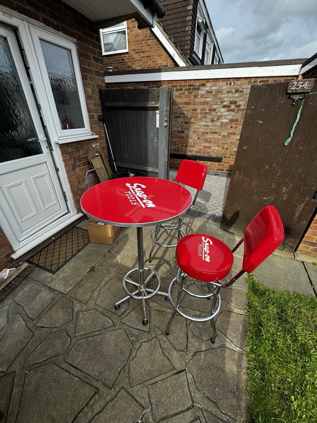Snap On Tools Bar Stool Chair Red & Table | eBay UK
