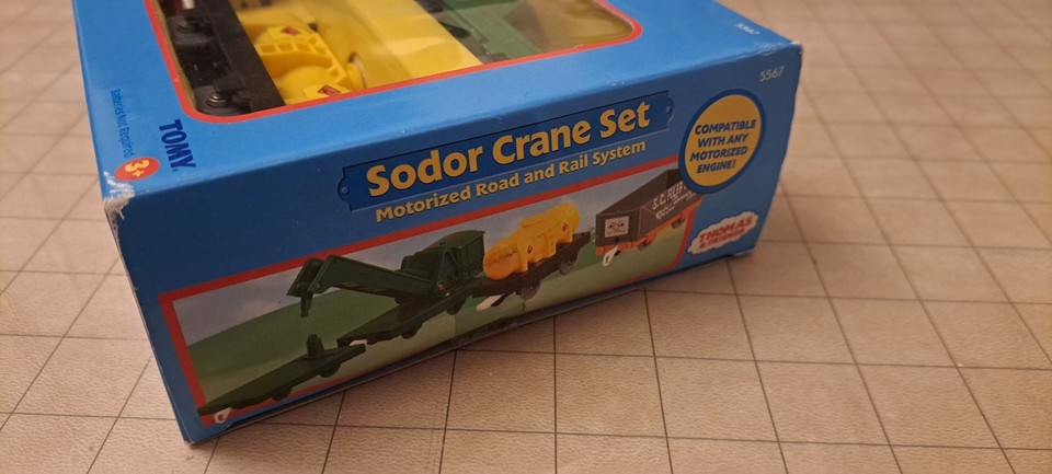NIB THOMAS TOMY SODOR CRANE AET MOTORIZED ROAD & RAIL SYSTEM 2005 | eBay