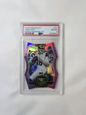 2016 Jared Goff Panini Select Purple Prizm Die Cut Rookie Card # /75 ...